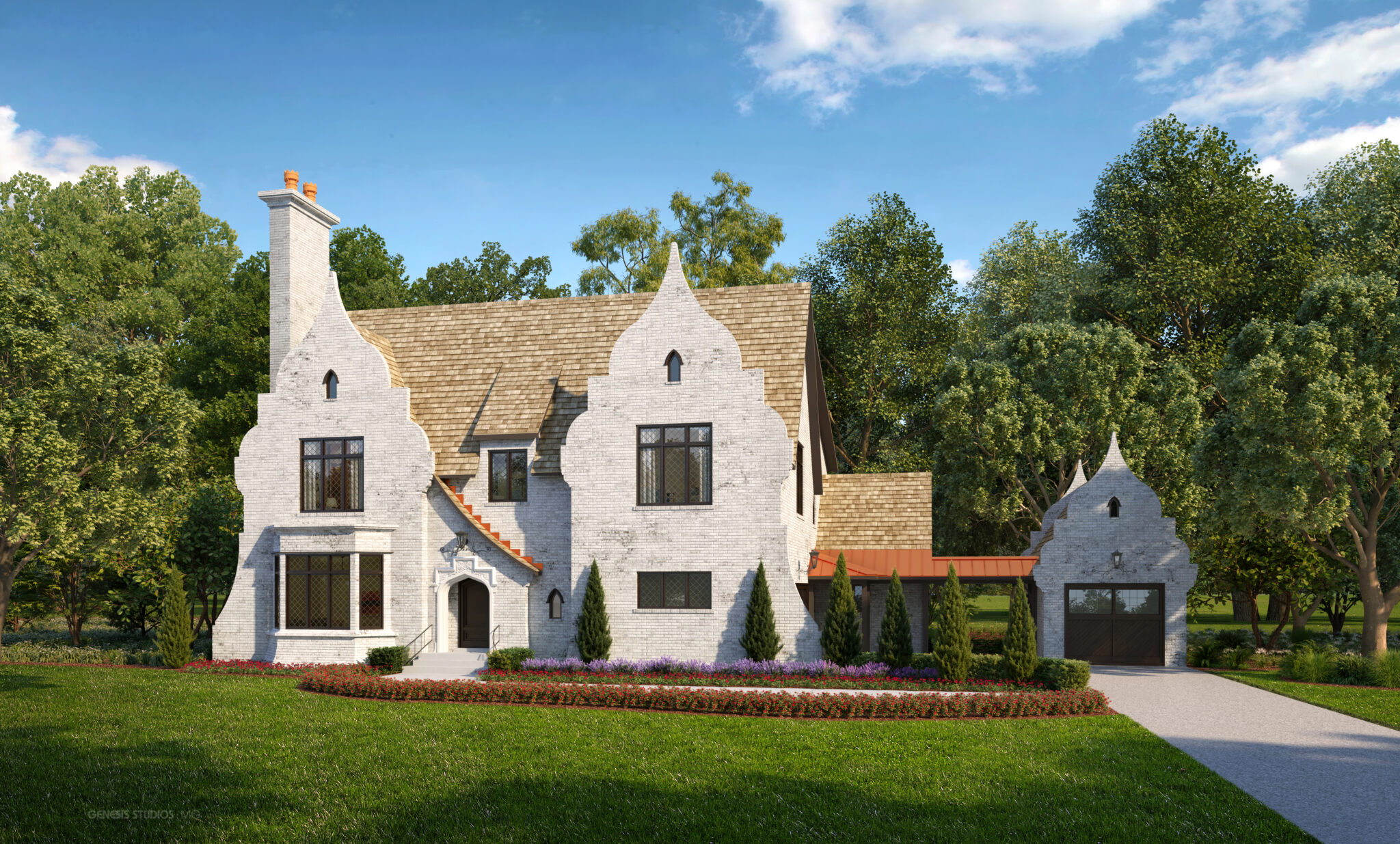 Wexford Hall | Tudor House Plans - Davis Old World Homes